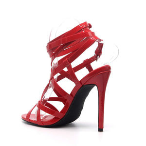 Shoes | Womens Red Strappy High Heel Sandals | Poshmark
